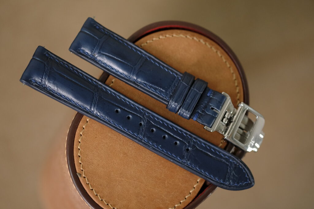 Handmade Blue Crocodiles strap for JLC Jaeger Lecoultre with clasp - Ha ...